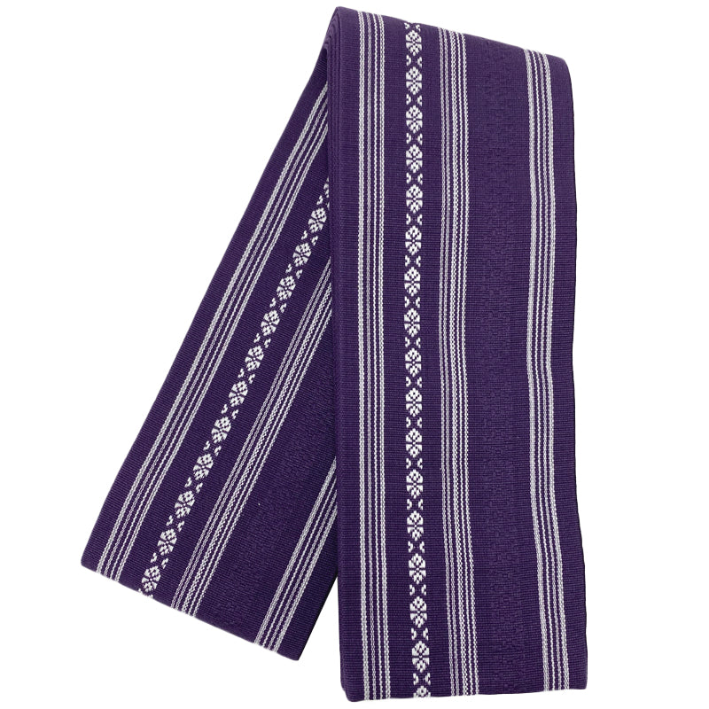 Mens Kaku Obi Kenjo Flower Navy – Murata