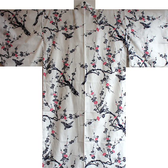 Yukata Robe for Women Plum White – Murata